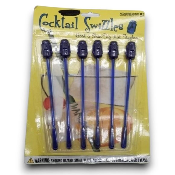Accoutrements | Dining | Cobalt Blue Tiki Cocktail Swizzles ...